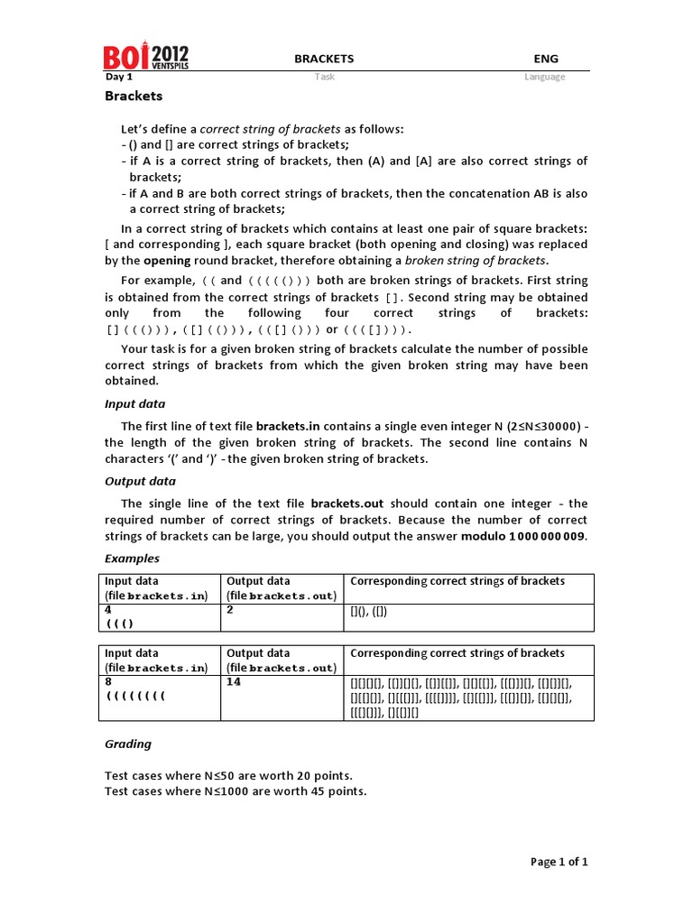 Brackets | PDF | Teaching Methods & Materials