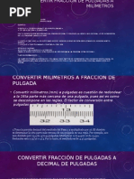 Conversion de Pulgadas A Fracciones Decimales y Milimetros | PDF ...