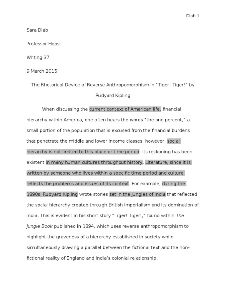 Reverse Anthropomorphism in Kipling | PDF | Mowgli | Rudyard Kipling