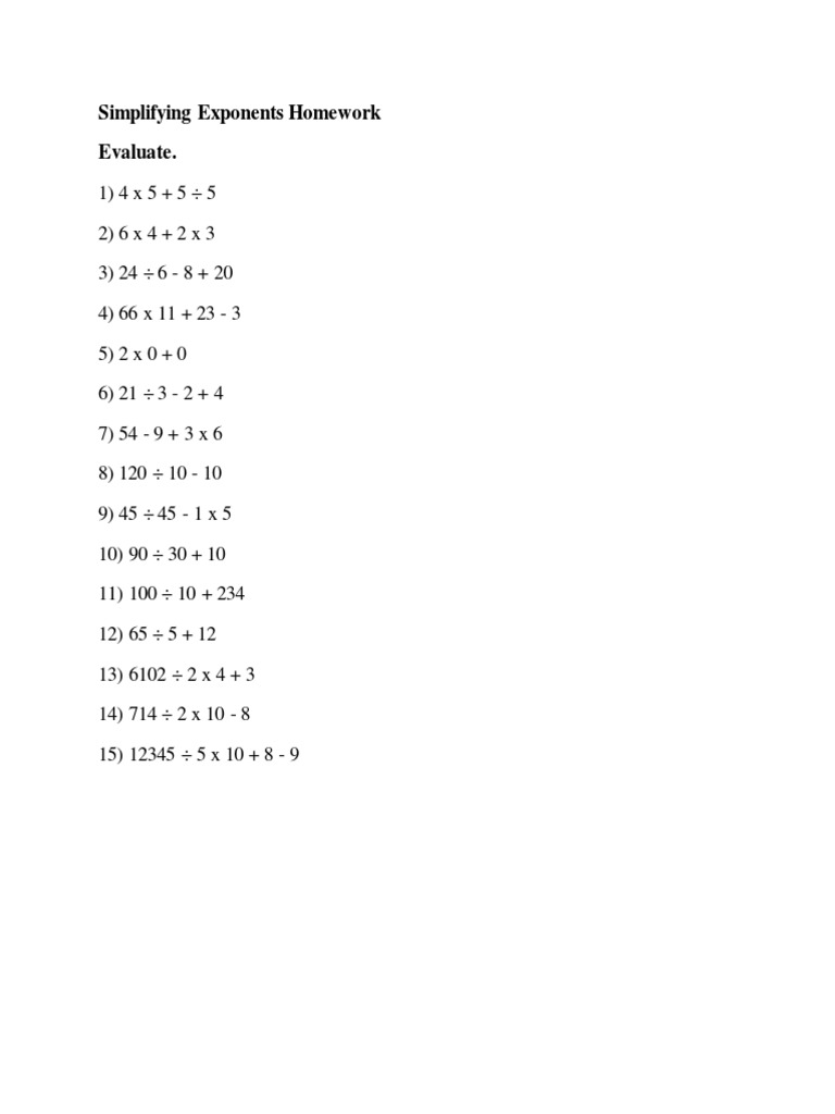 Exponent Multiplication Practice | PDF | Teaching Methods & Materials