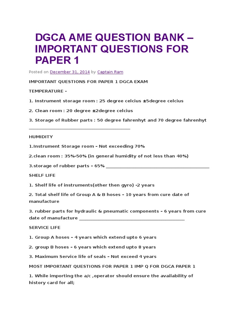 DGCA AME Exam Prep Guide | PDF | Government | Business