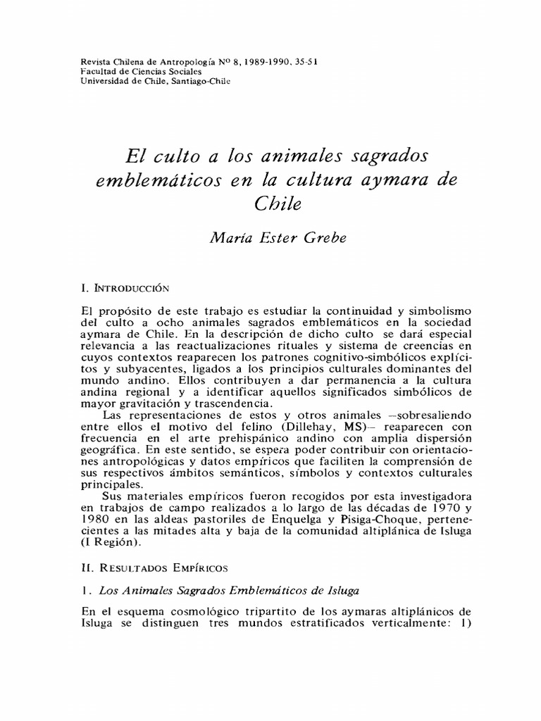 [TITLE] The Sacred Emblem Animals of the Aymara People of Isluga ...