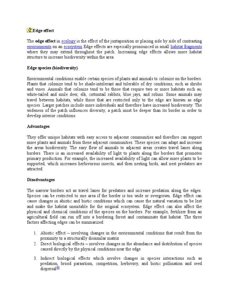 Edge Effect | PDF | Landscape | Natural Environment