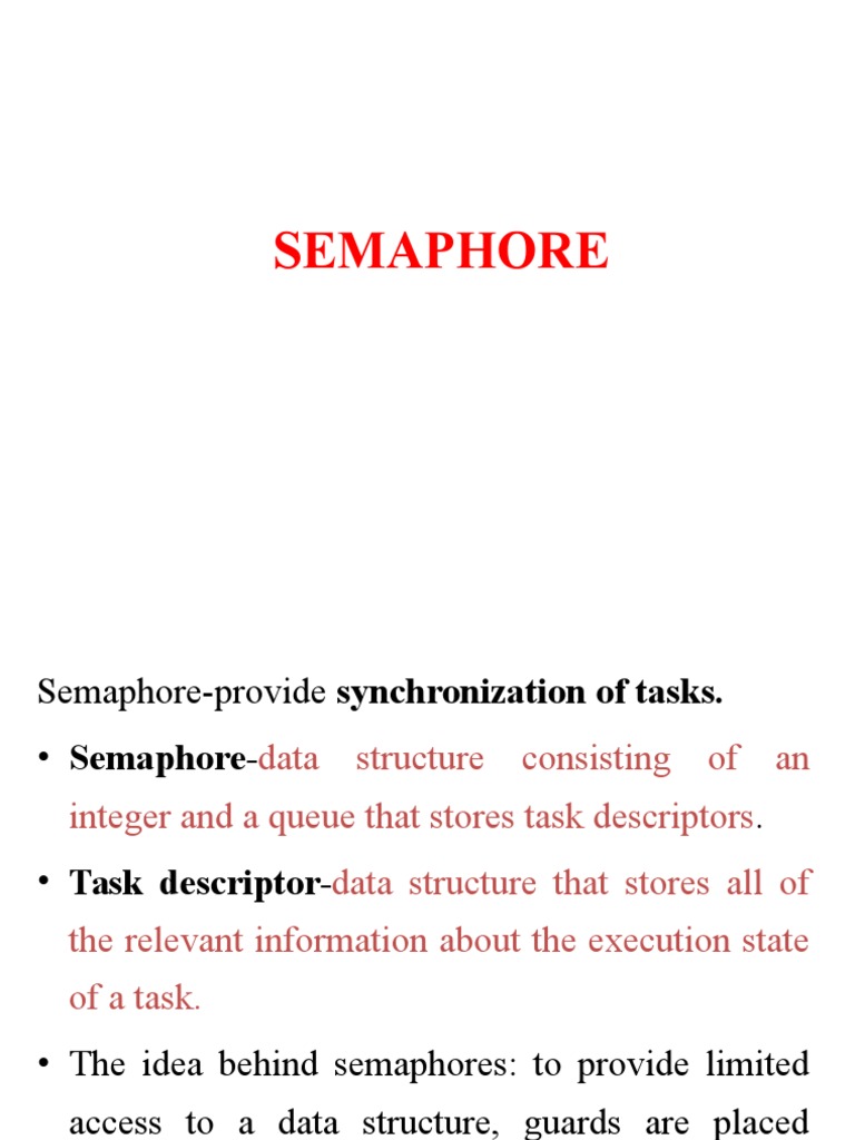Semaphore Pdf Operating System Technology Computer Programming