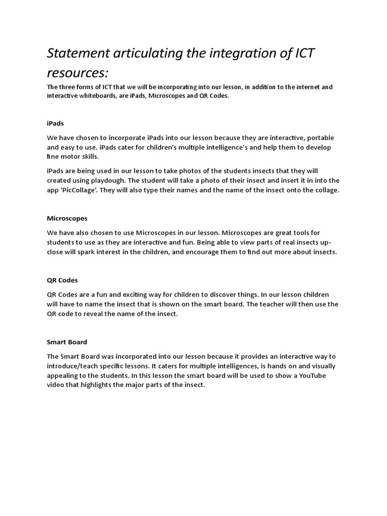 Statement of Ict | PDF | Art | Computers