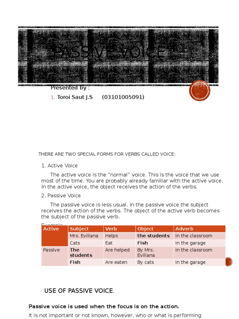 Passive Voive | PDF | Verb | Subject (Grammar)