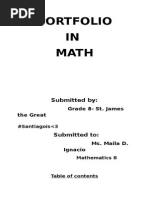 Maths Portfolio (COVER Page) - GR | PDF