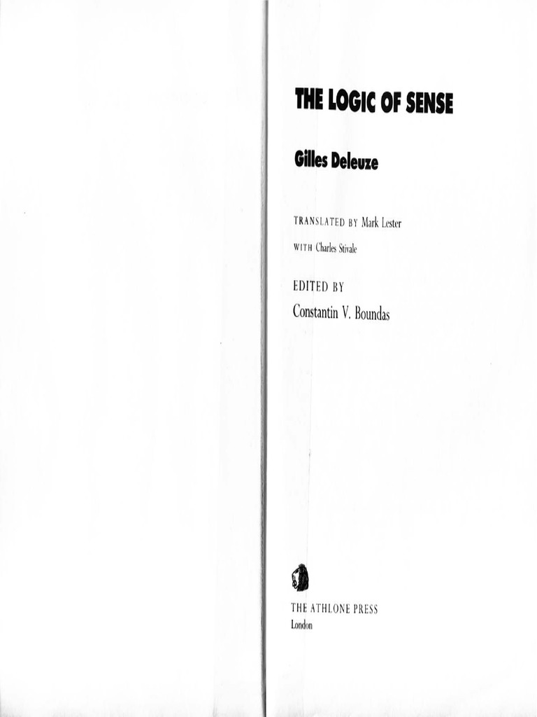 Logic of Sense | PDF
