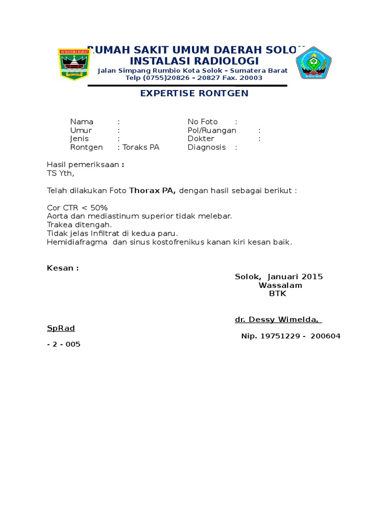 Syair Normal Rontgen Thorax | PDF