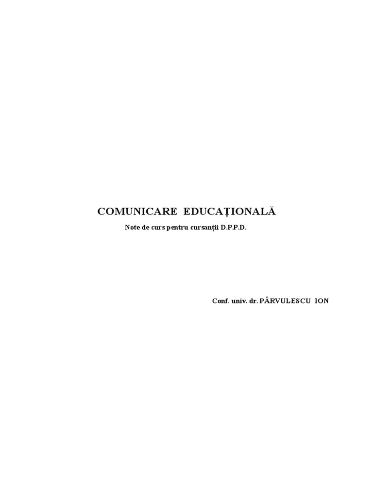Comunicare Educationala | PDF