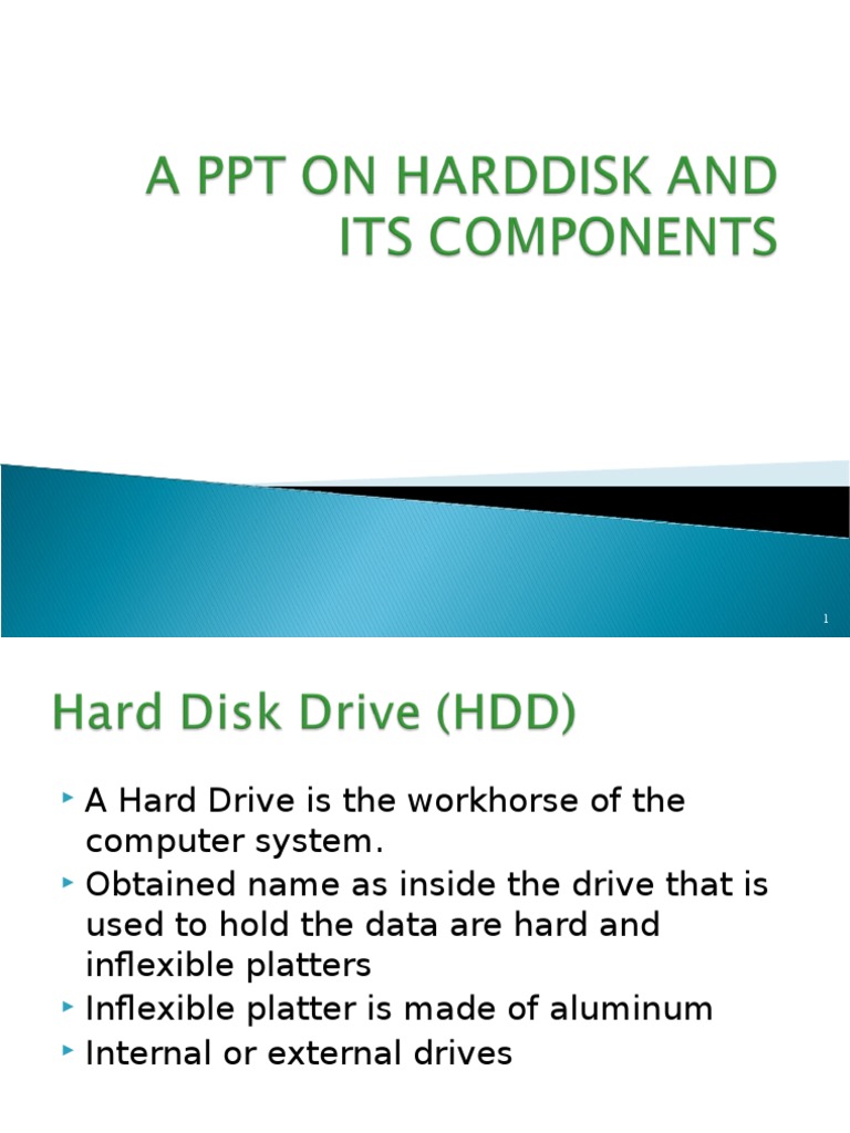 On Harddisk and Its Components | PDF | Hard Disk Drive | Computer Data