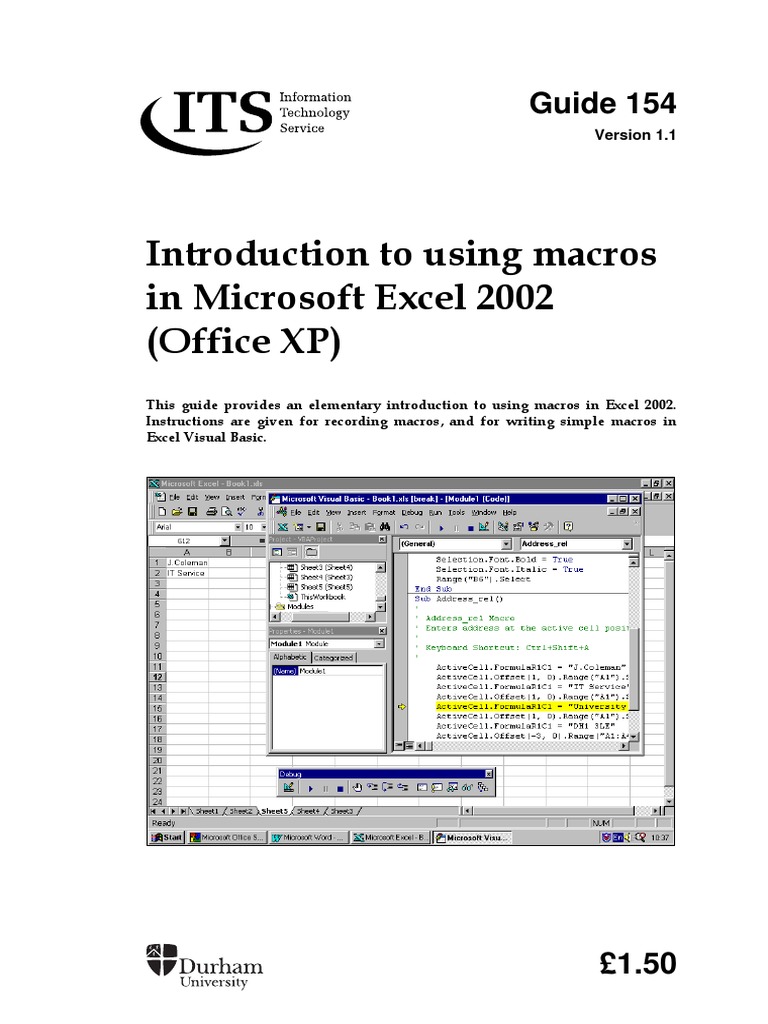 154 Excel Macros | PDF | Visual Basic For Applications | Microsoft Excel