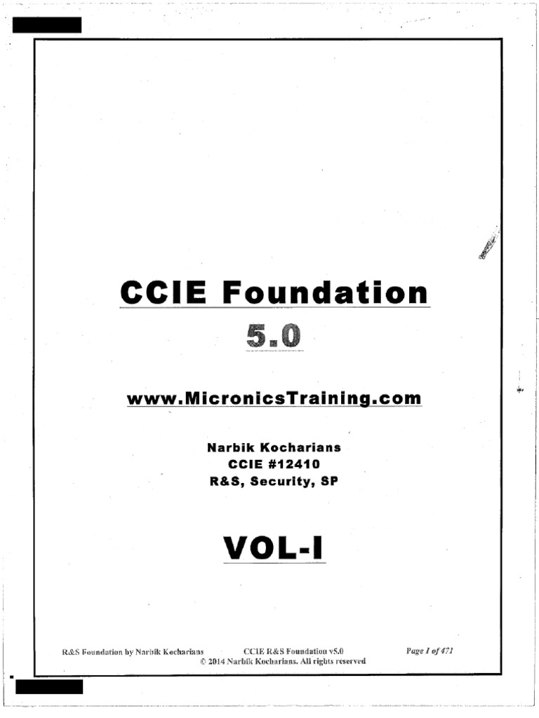 Narbik CCIE Foundation V5-Vol1 | PDF Narbik CCIE Foundation V5-Vol1 | PDF