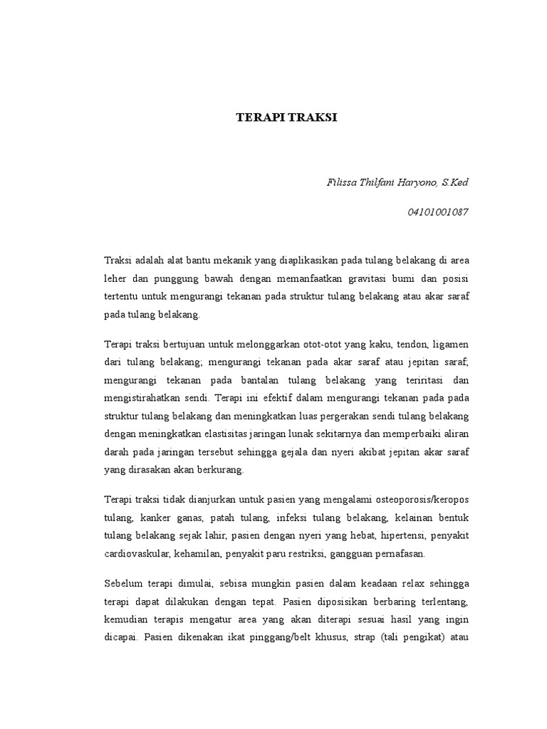 Terapi Traksi | PDF