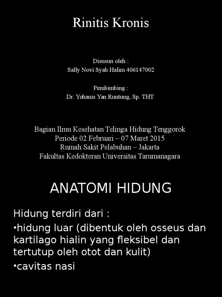 REFERAT Rinitis Kronik | PDF | Kesehatan Holistik