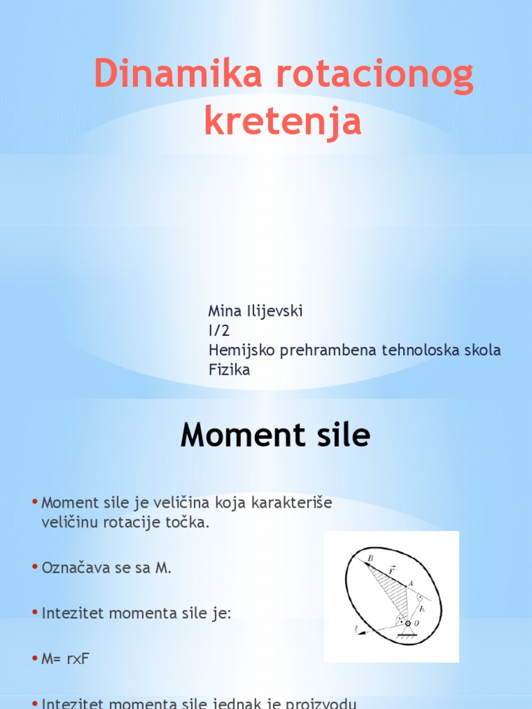 Dinamika Rotacionog Kretanja | PDF Dinamika Rotacionog Kretanja | PDF