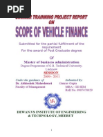 Vehicle Loan Project | PDF | Loans | Interest
