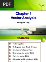 Chapter 1 Vector Analysis | PDF | Scalar (Mathematics) | Euclidean Vector