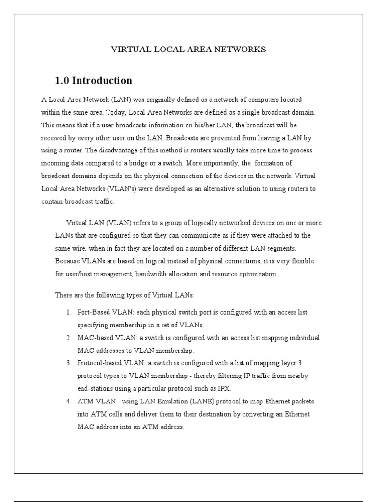 Virtual Local Area Networks | PDF | Computer Network | Network Switch