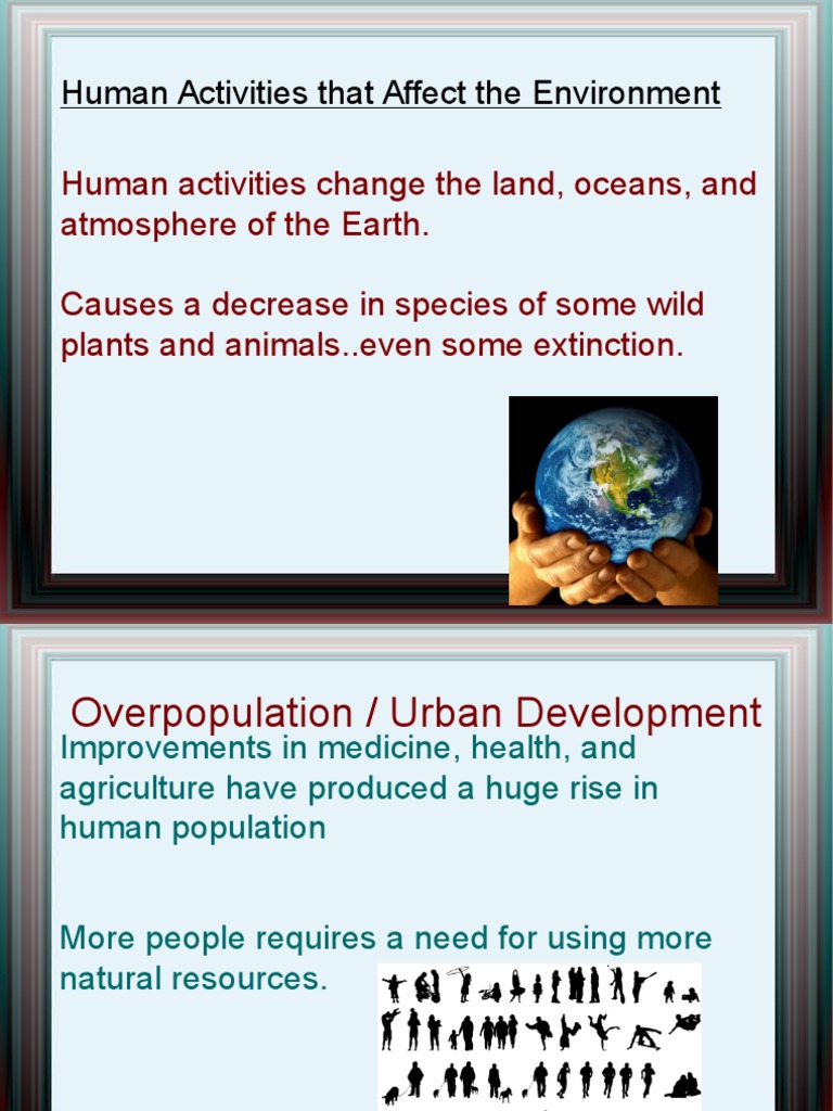 Esci Notes - Human Affects On Environment | PDF | Human Impact On The ...