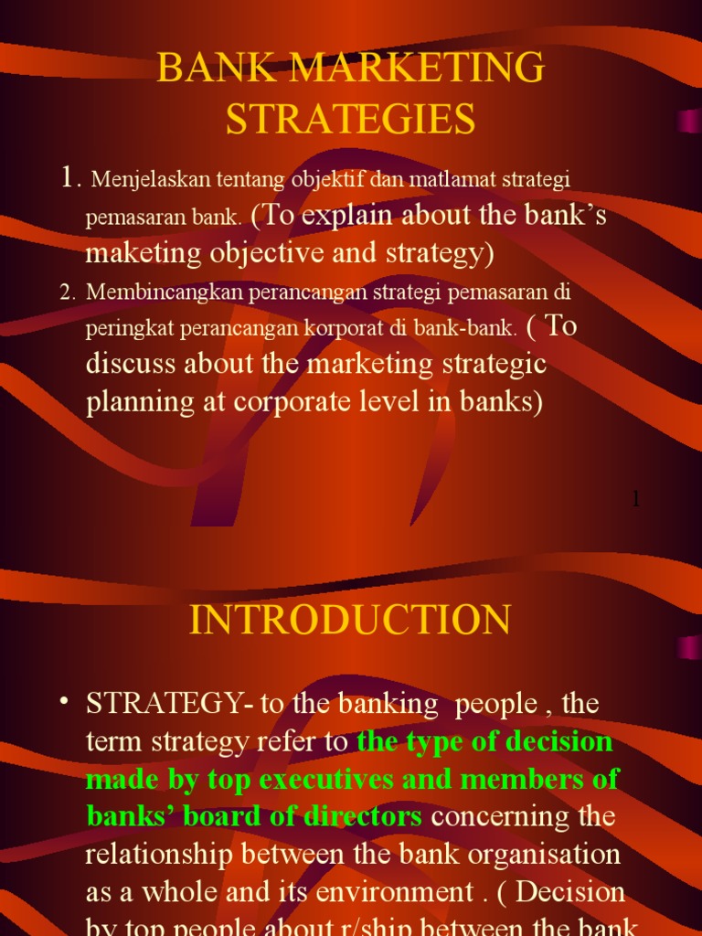 BAB 9 Bank Marketing Strategies | PDF | Strategic Management ...