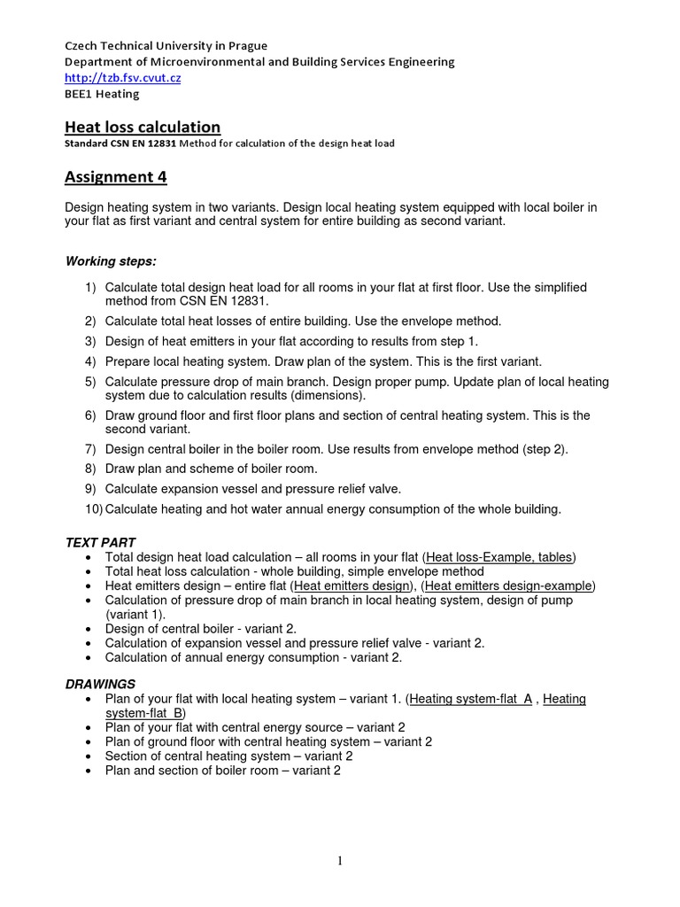 Heat Loss Calculation | PDF | Hvac | Wall