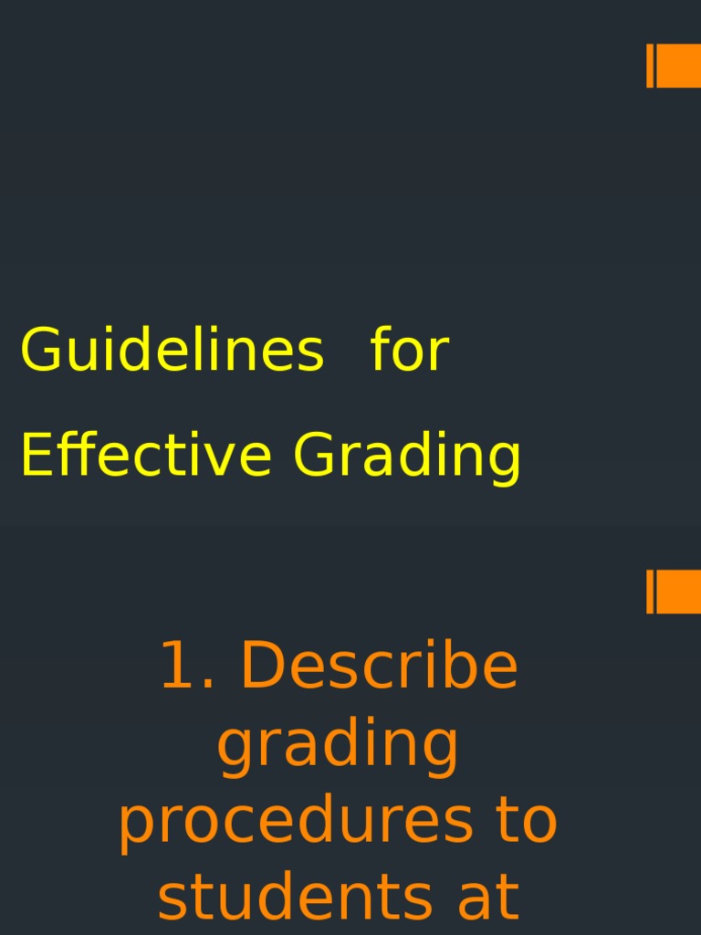 Guidelines For Effective Grading | PDF