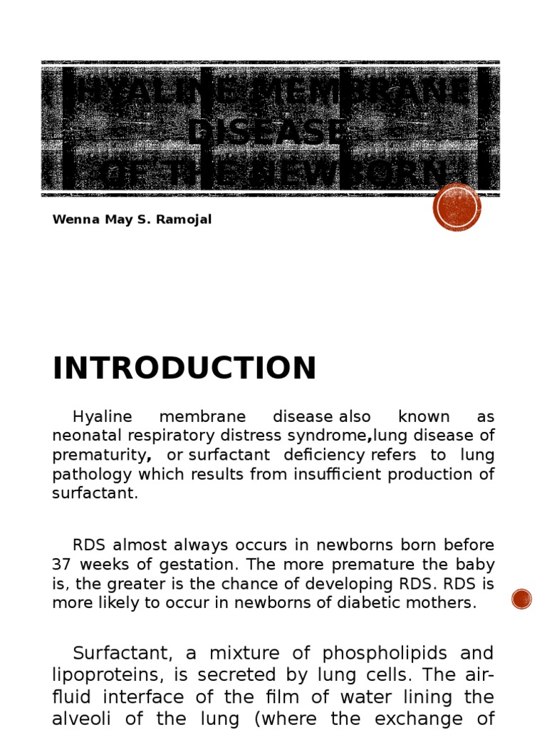 Hyaline Membrane Disease | PDF | Respiratory Tract | Lung