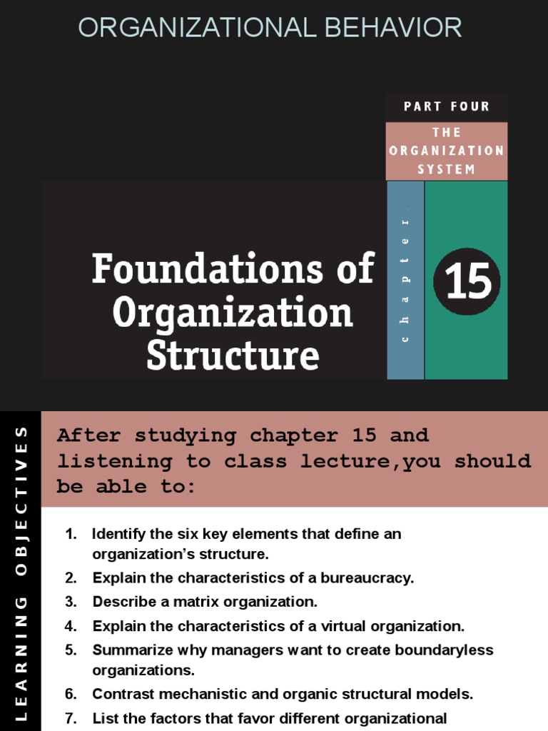 CH - 15 Foundations of Organizational Structure | PDF | Organizational ...