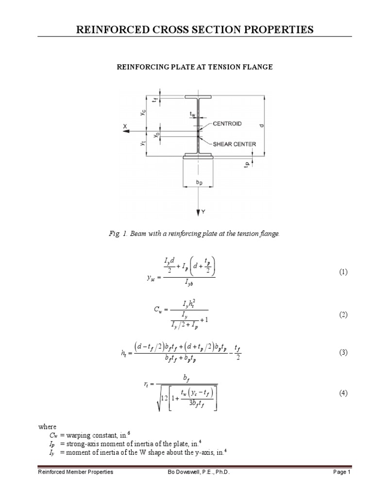 Reinforced Member Cross Section Properties | PDF | Beam (Structure ...