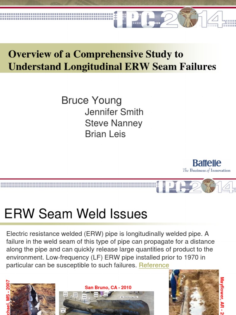 Overview of A Comprehensive Study To Understand Longitudinal ERW Seam ...