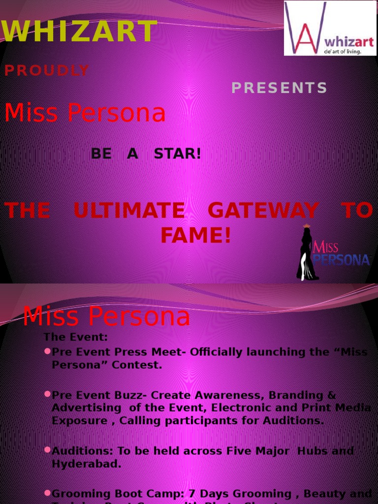 Miss Persona 2012 | PDF | Communication | Leisure