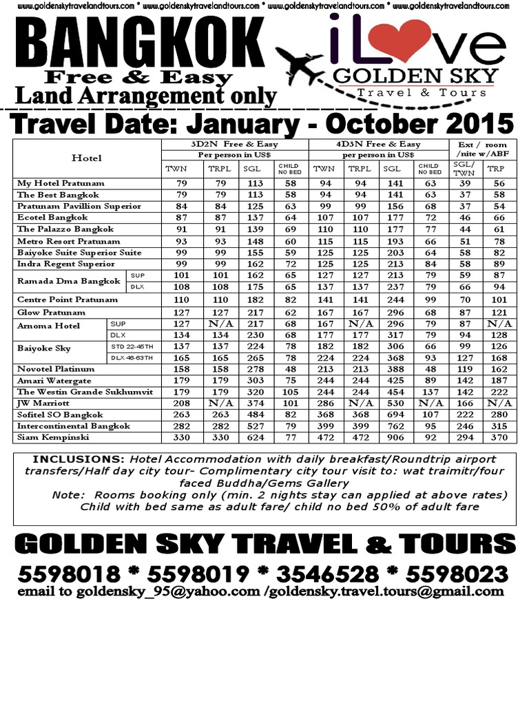 TWN TRPL SGL TWN TRPL SGL SGL/ TWN TRP: Ext / Room /nite w/ABF Per ...