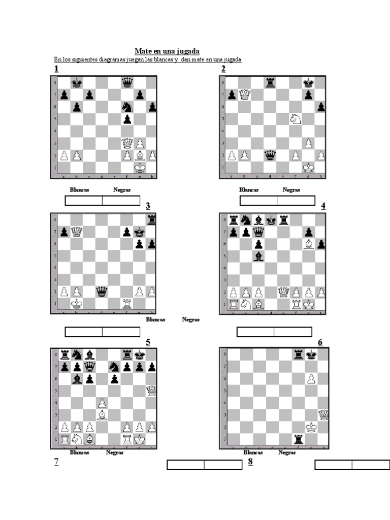 Mate en 1 Jugada. | PDF | Transporte | Alimentos