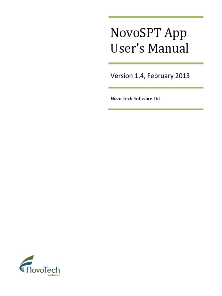 NovoSPT App User's Manual | PDF | Ios | I Tunes