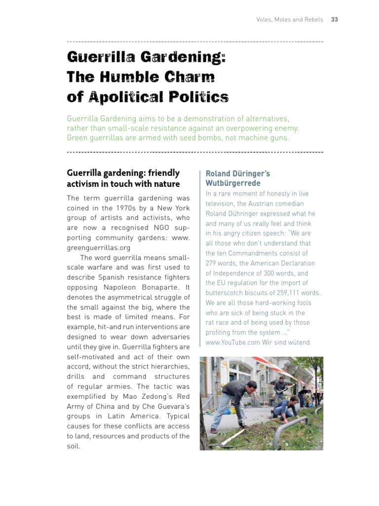 Guerrilla Gardening From Edible Cities | PDF | Guerrilla Warfare ...