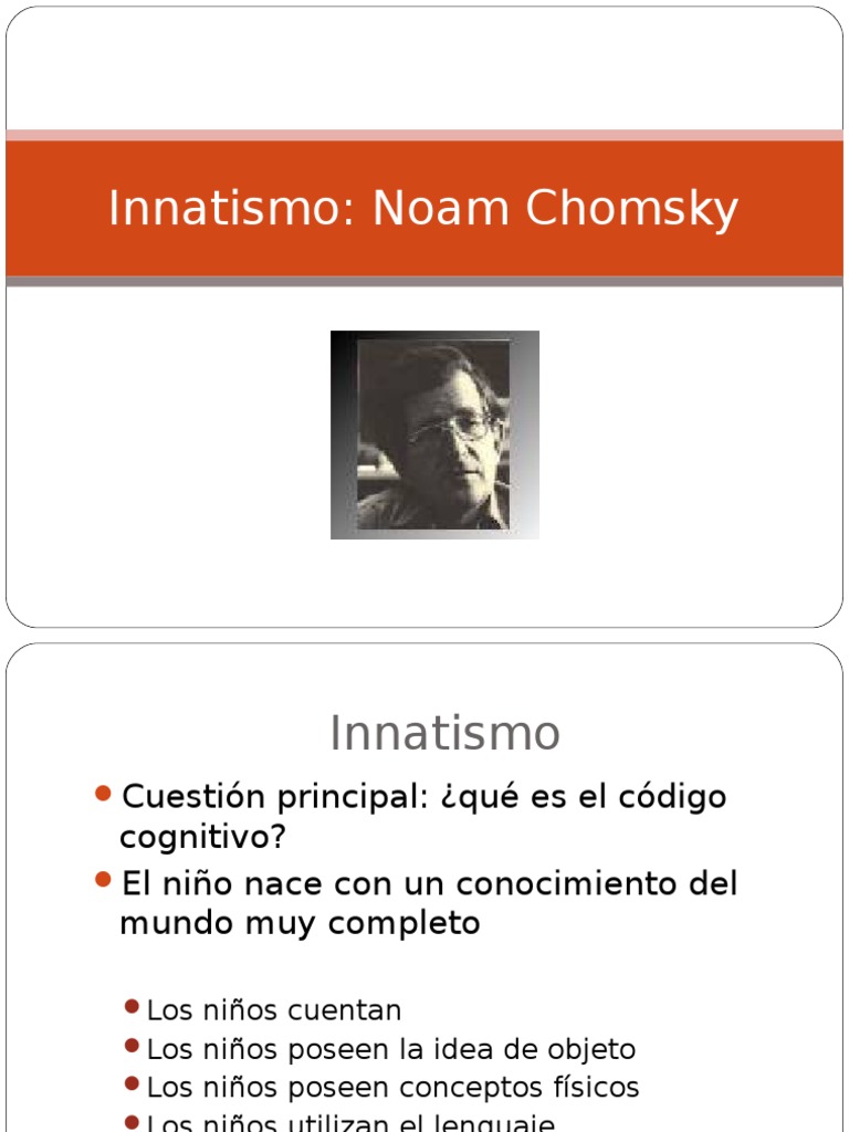Innatismo | PDF | Noam Chomsky | Aprendizaje