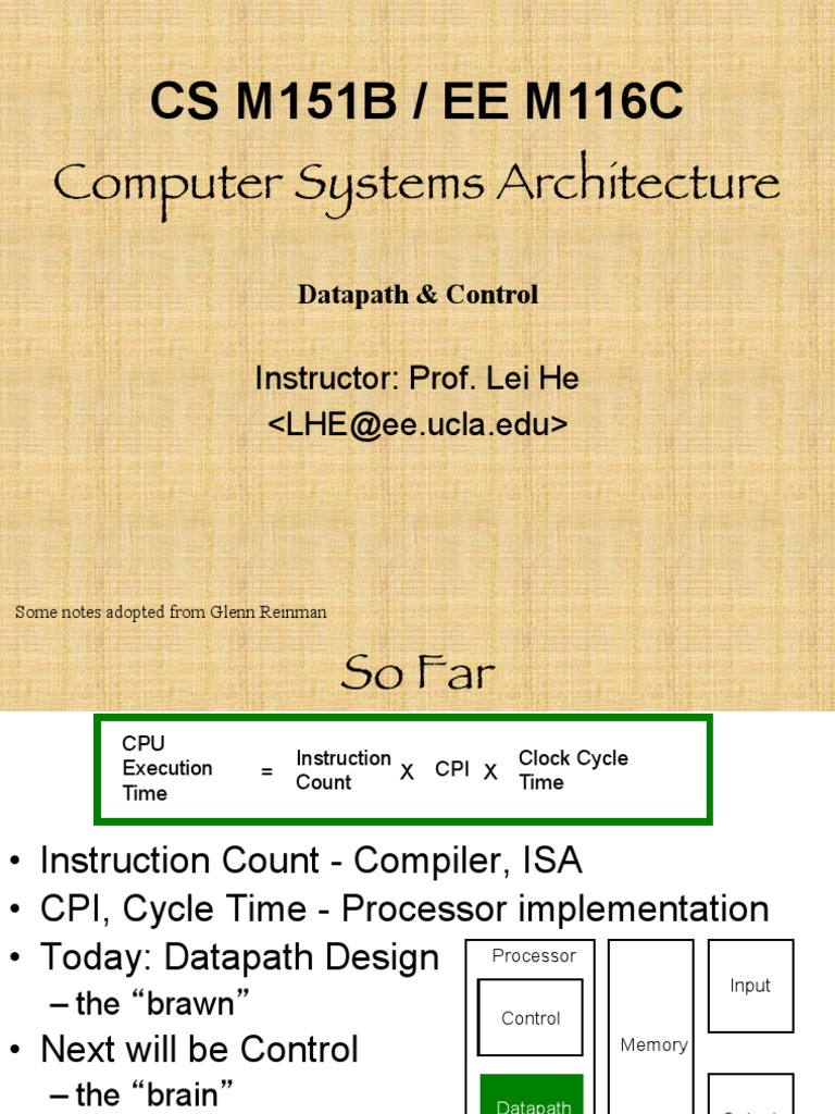 Datapath Design for MIPS CPU | PDF | Instruction Set | Central ...