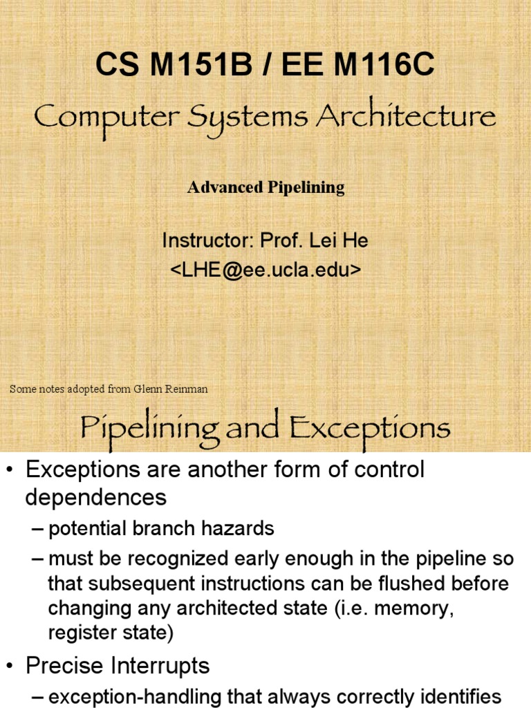 M116C 1 M116C 1 Lec10-Pipeline-II | PDF | Central Processing Unit | Instruction Set