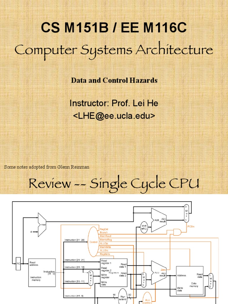 CS M151B / EE M116C: Computer Systems Architecture | PDF | Office ...