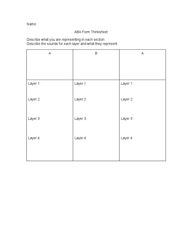 ABA Form Sound Layer Guide | PDF