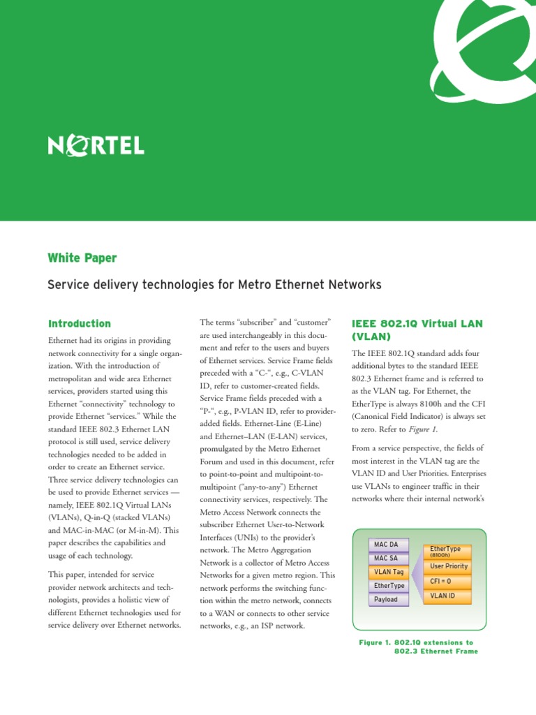 Metro Ethernet Networks | PDF | Computer Network | Telecommunications ...