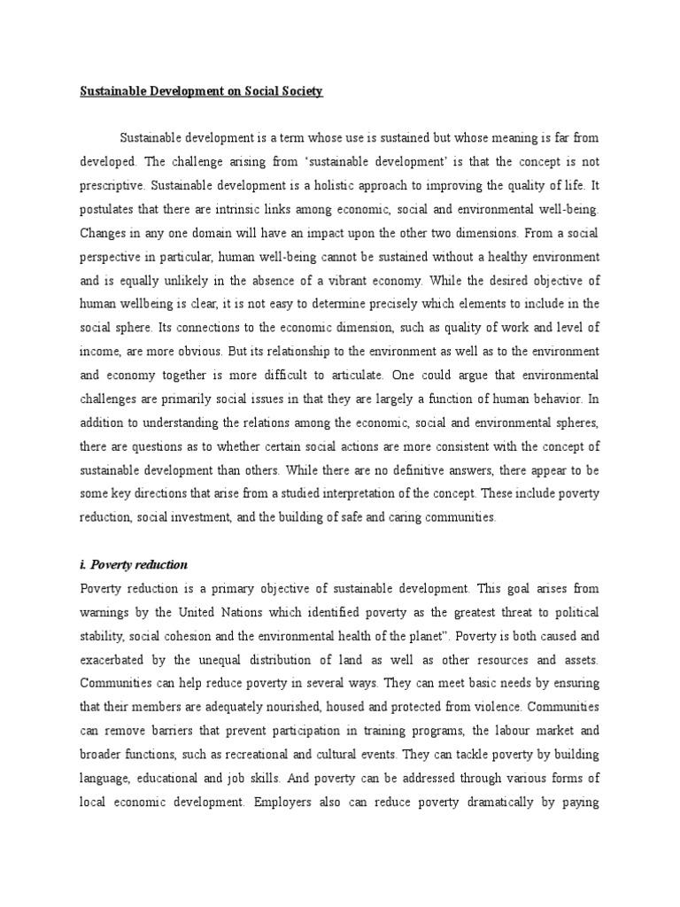 Sustainable Development On Social | PDF | Sustainable Development ...