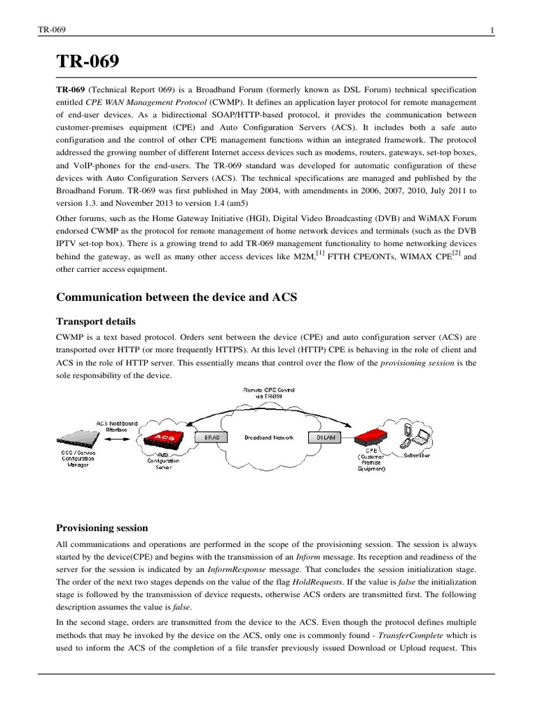 TR 069 | PDF | Cyberspace | Computer Architecture