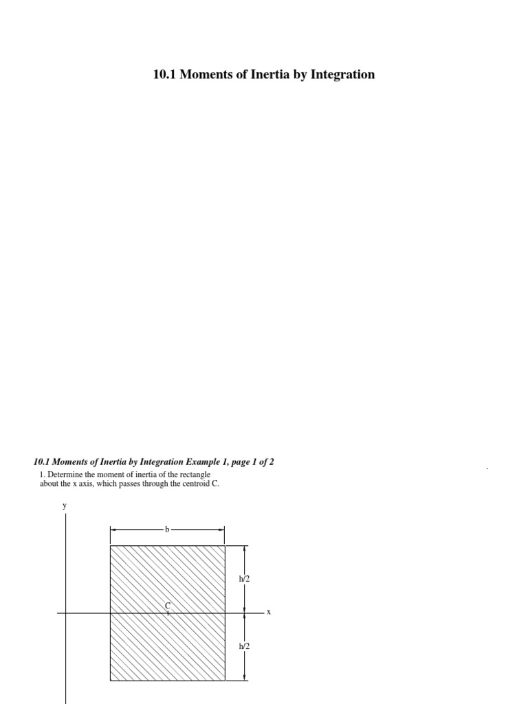 Moment Inertia Integration | PDF | Integral | Function (Mathematics)