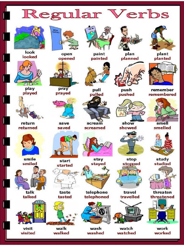 List Of Common Verbs For Kids
