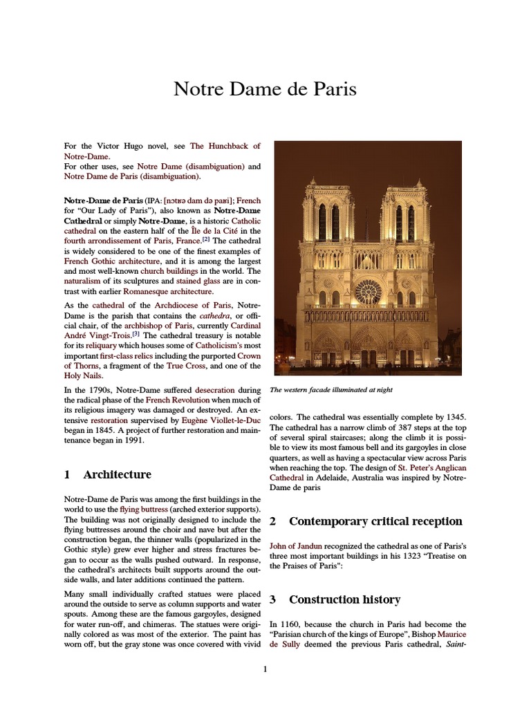 Notre Dame de Paris: 1 Architecture