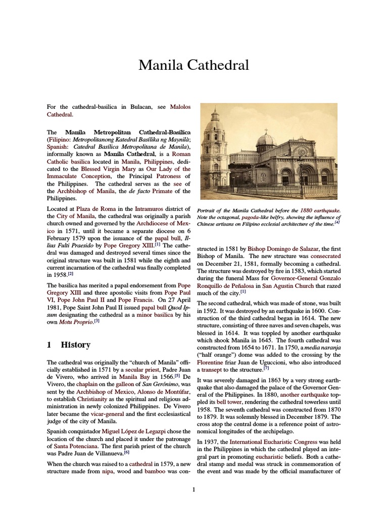 Manila Cathedral | Catholic Church | Roman Catholic