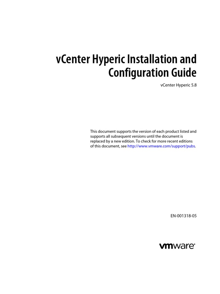 Vcenter Hyperic 58 Installation and Configuration Guide | PDF | Hyper V ...