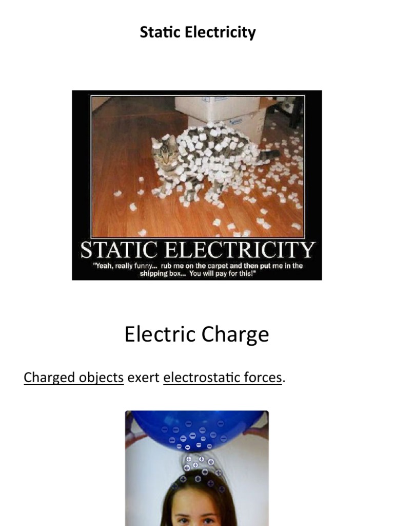 1 1static-Electricity-Presentation | PDF | Electric Charge | Electron